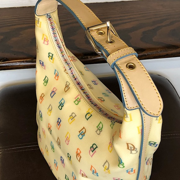Dooney & Bourke | Bags | Dooney Bourke Rainbow Monogram Logo Leather ...
